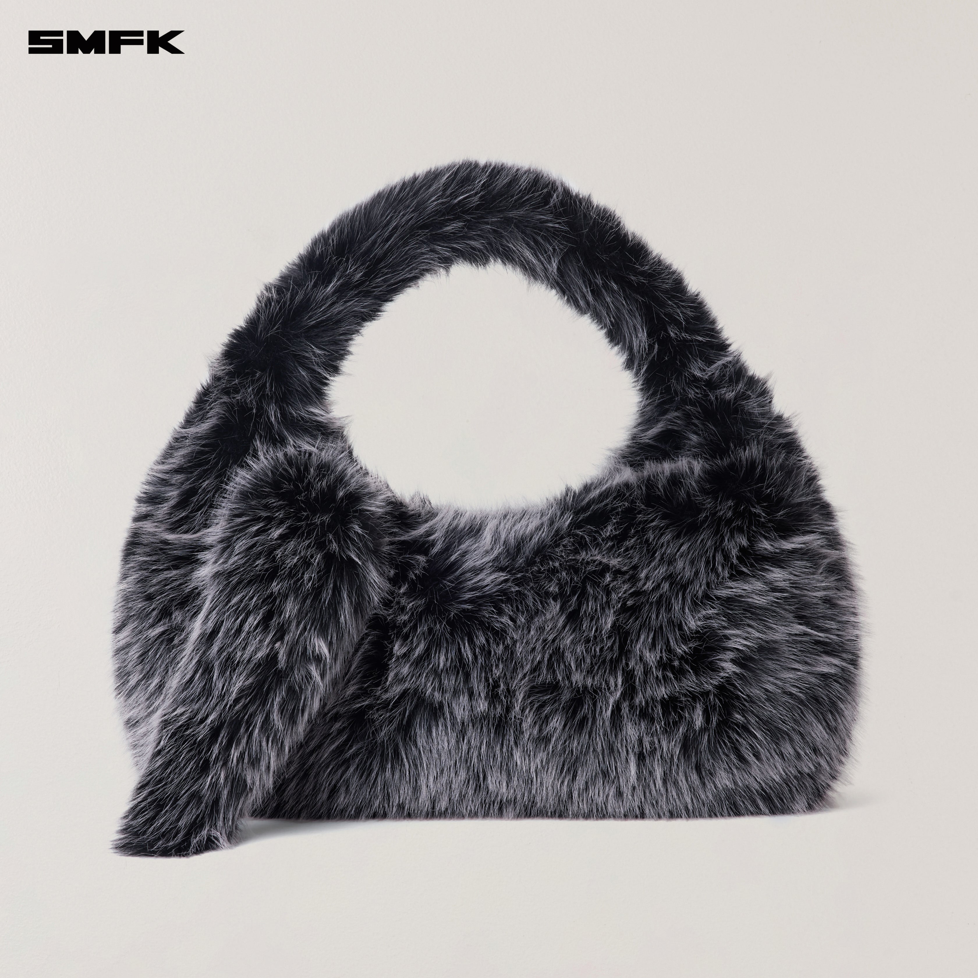 COMPASS COBBLE FURRY BAG/LARGE SILVER FOX – SMFK – SMFK CA